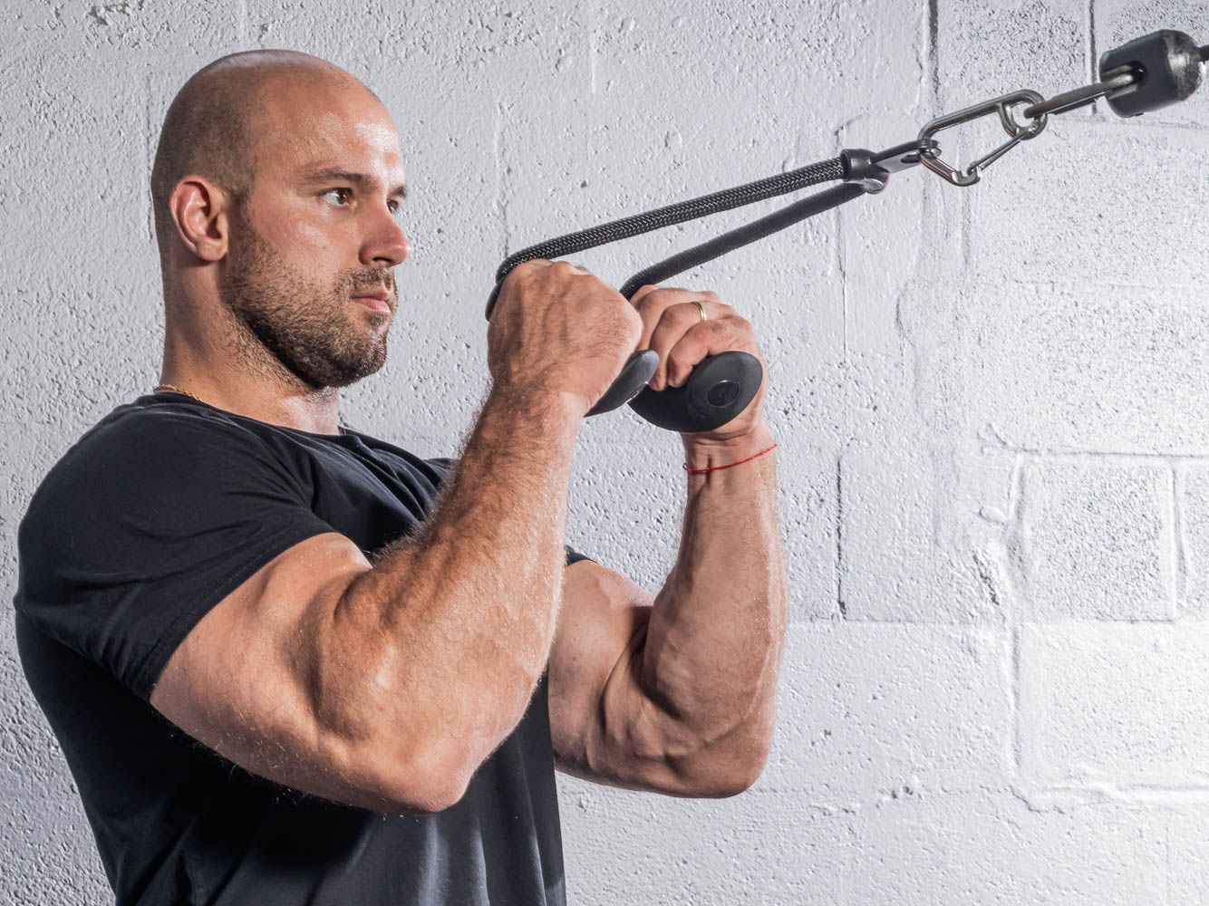 Set of 3 Handles (Monster, Ergonomic Triceps Rope, Wrist Curl Handles ...