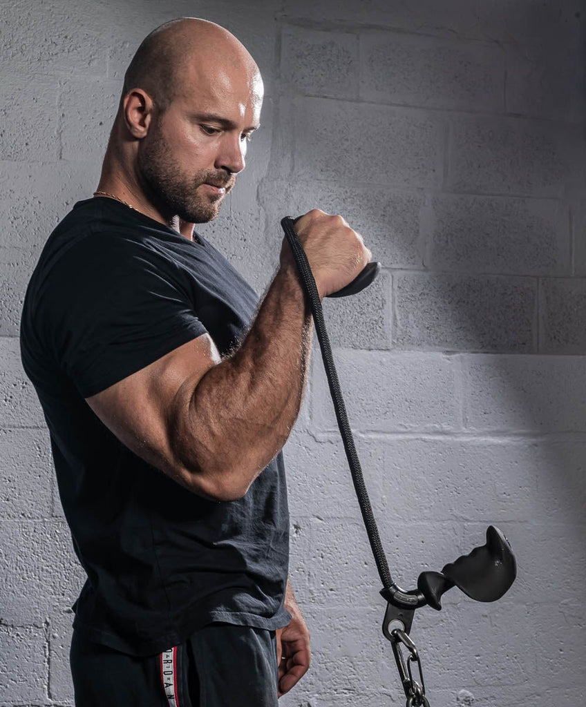 Set of 3 Handles (Monster, Ergonomic Triceps Rope, Wrist Curl Handles ...