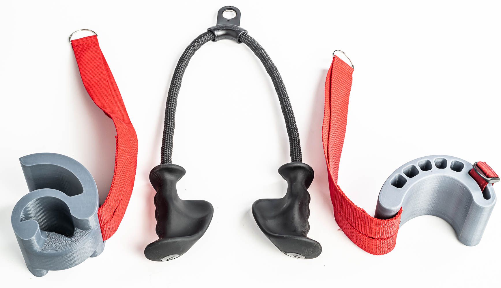 Set of 3 Handles (Monster, Ergonomic Triceps Rope, Wrist Curl Handles ...